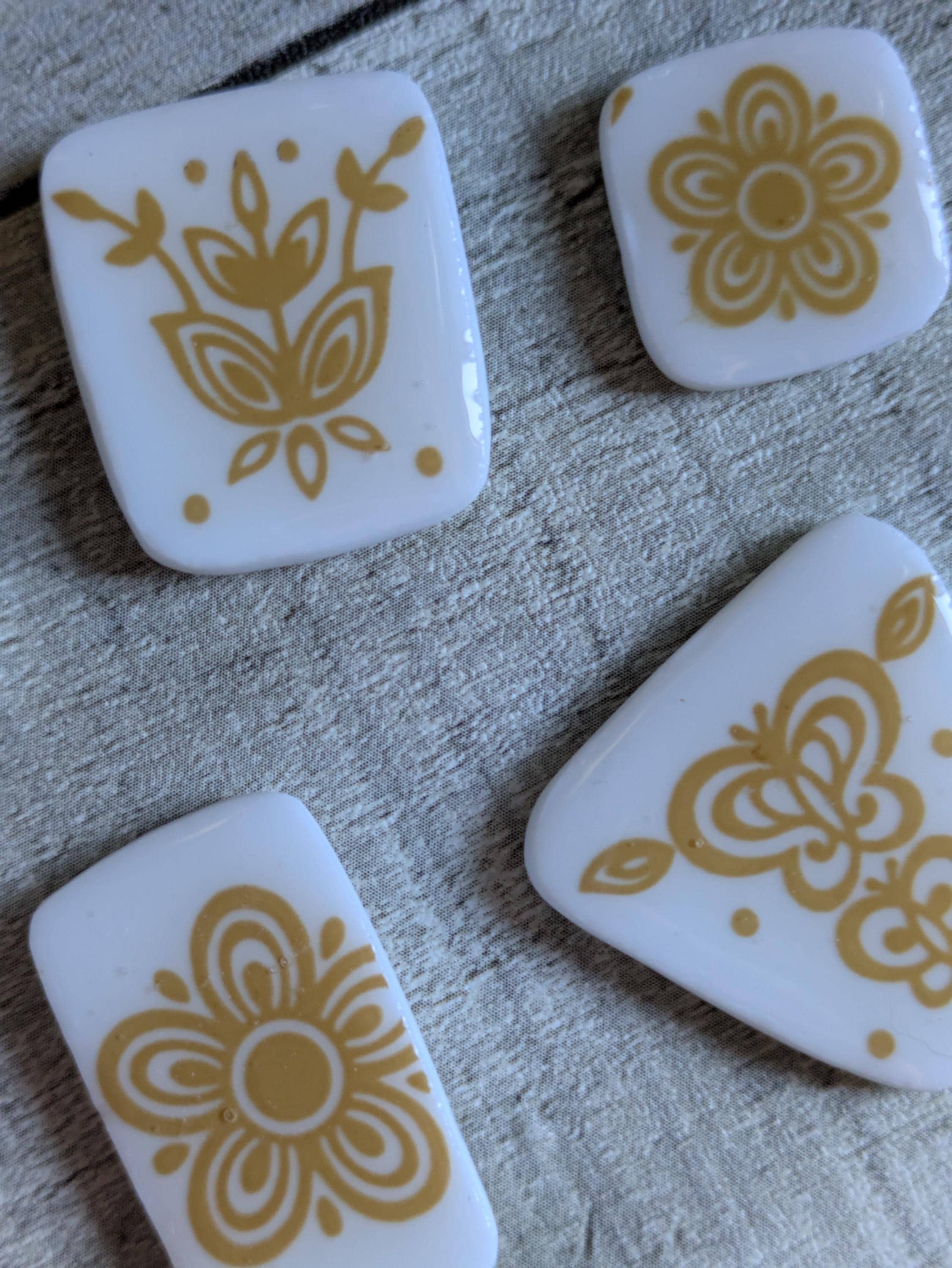 Butterfly Gold Corelle Refrigerator Magnets: Upcycled Kitchen Decor ...