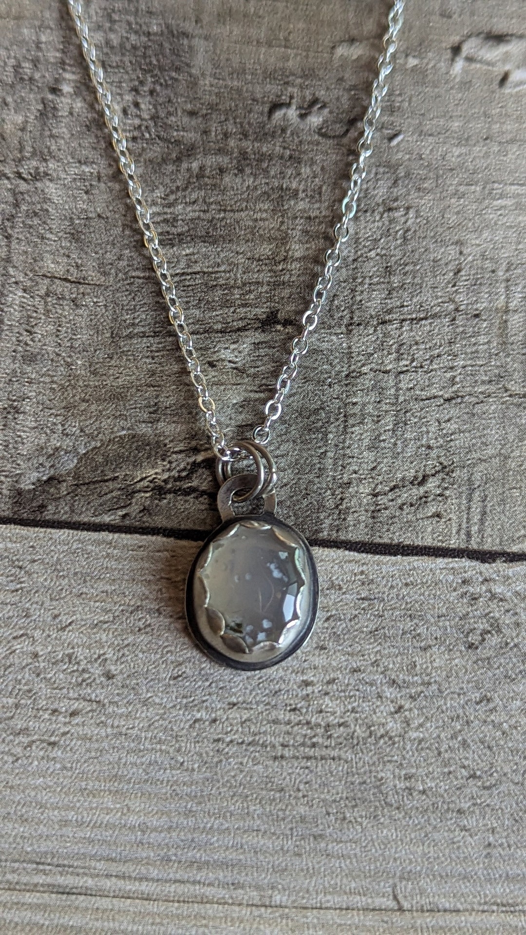 Unique Artisan-crafted Sterling Silver and Agate Necklace, Delicate ...
