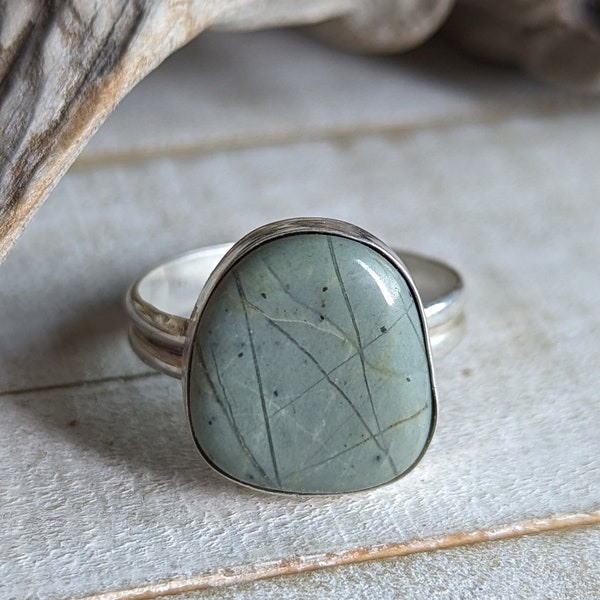 Green Jasper Ring - Etsy