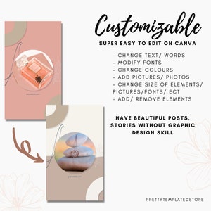 100 Peachy Pink Instagram Template for Business Instagram Post and ...