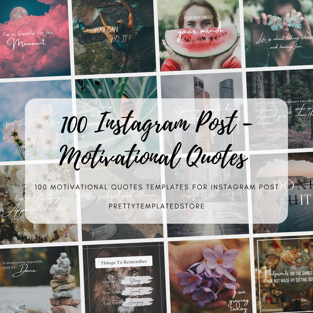 100 Instagram Motivational Quote Post Templates Inspirational Quotes ...