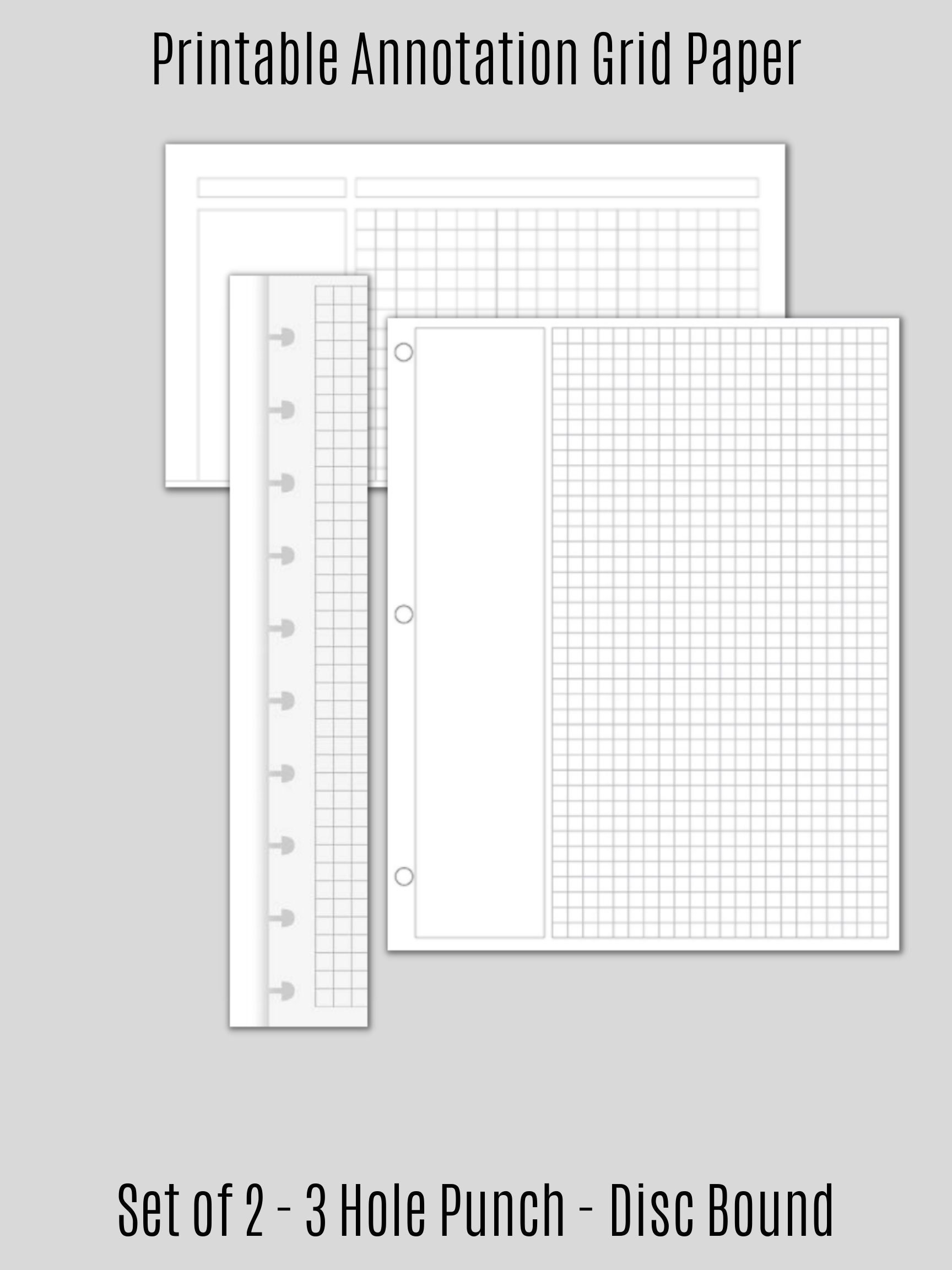 Printable Note Paper PDF. Annotation Grid Paper. Bullet Paper. Grid ...
