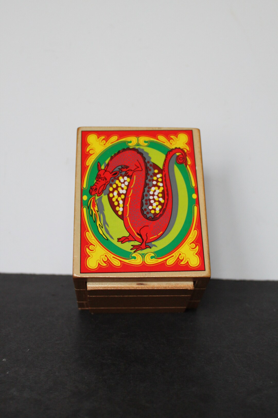 Vintage Dragon Puzzle Box. Wooden Box, Hidden Compartment, Fun Gift for ...