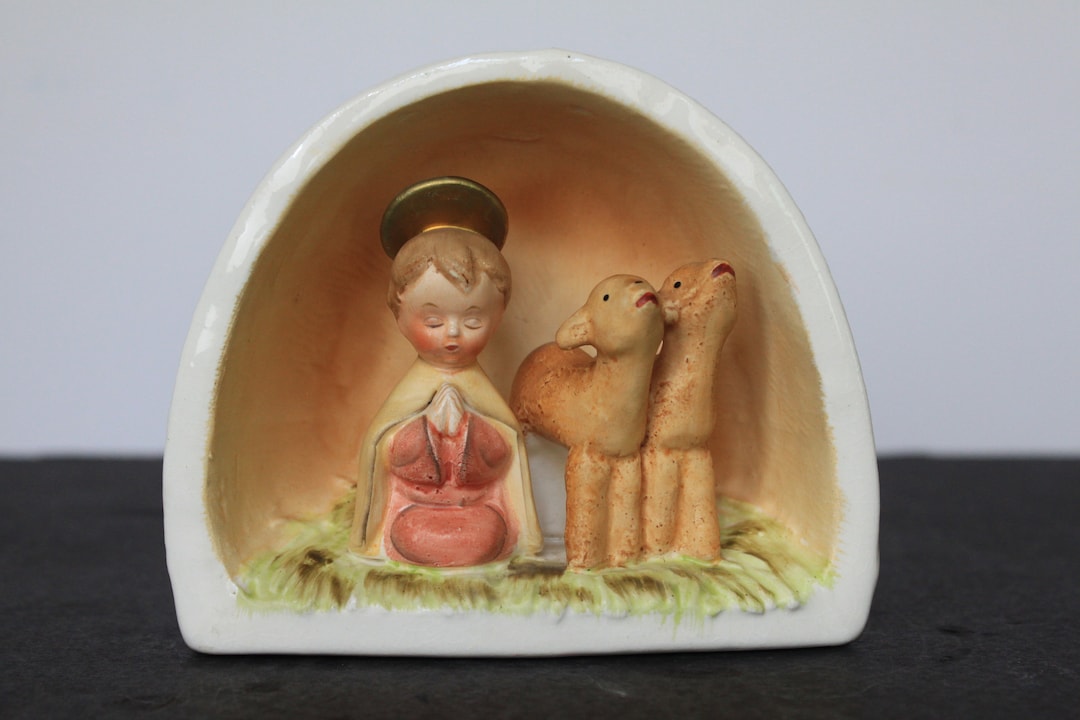 Vintage Nativity Scene Planter. Napco 1959, Ceramic Succulent Planter ...
