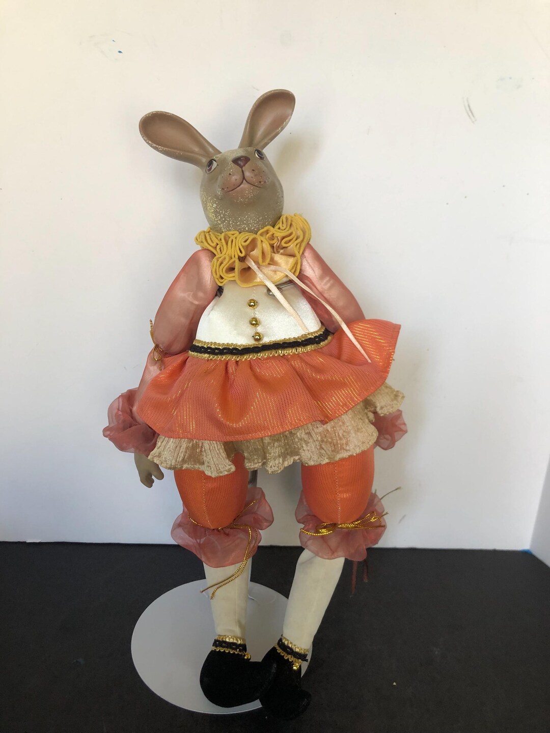 Vintage Articulated Rabbit Doll. Plush and Ceramic, Easter Bunny ...