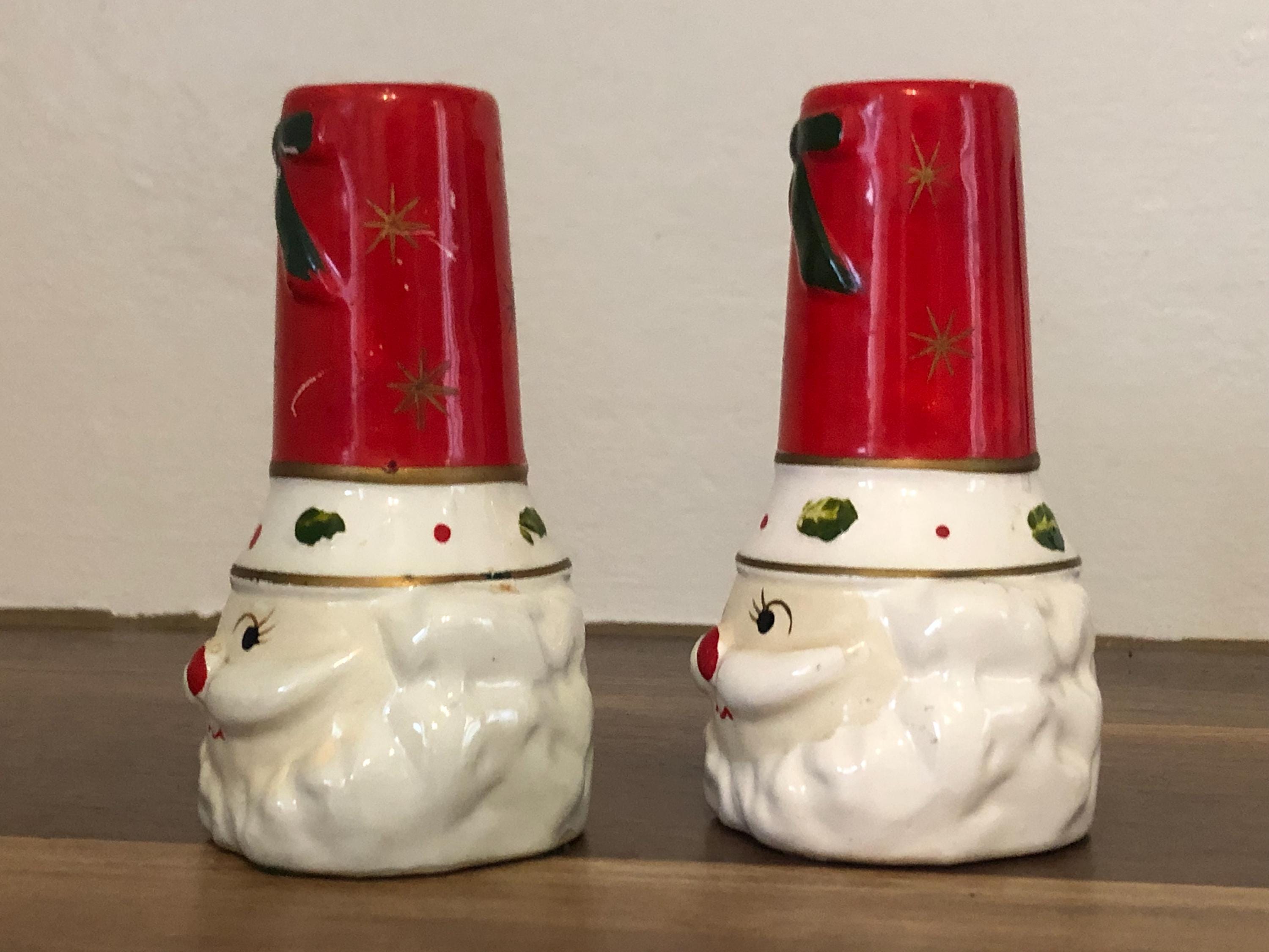 Vintage Santa Claus Head Candlestick Holders. Commodore, Made in Japan ...