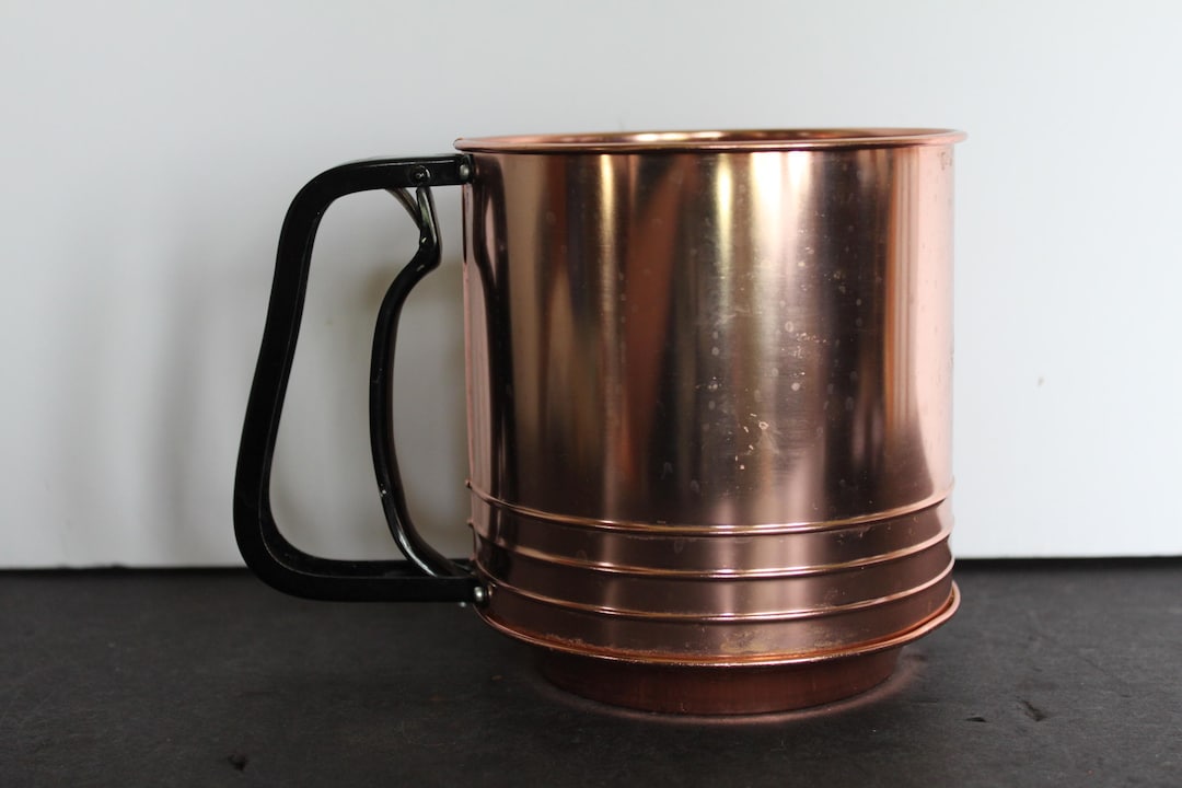Vintage Pink Aluminum Flour Sifter. Like New Condition, Rustic ...