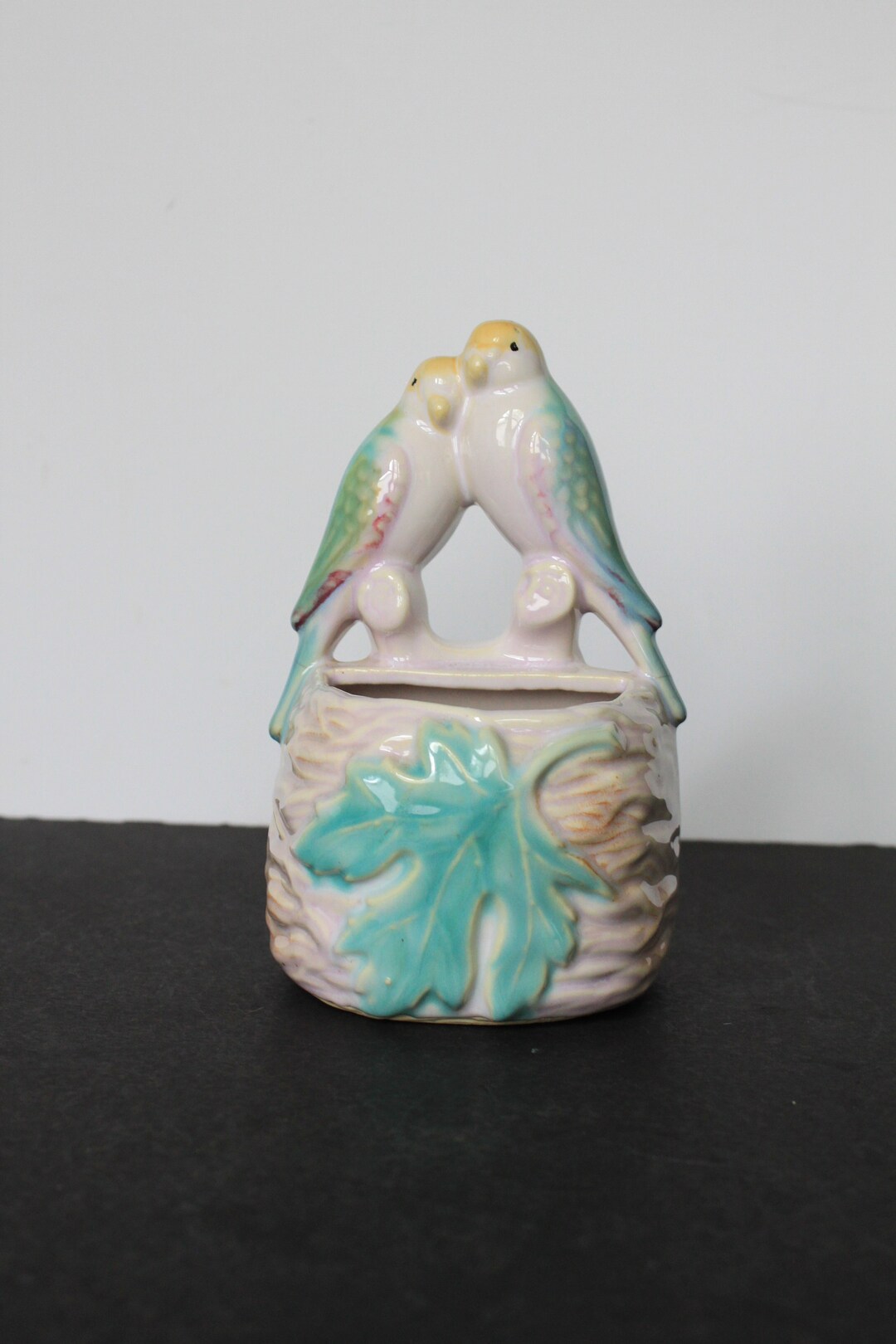 Vintage Parrot Planter. Ceramic, Wall Hanging Planter, Cute, Pastel ...