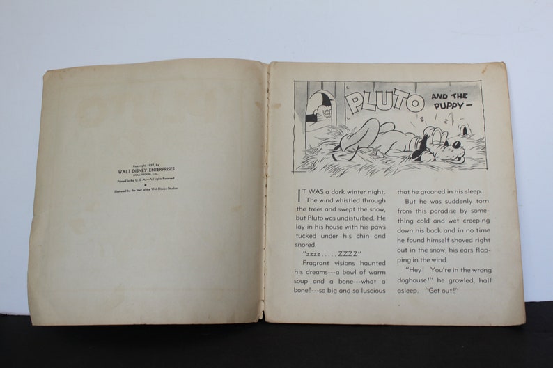 Vintage Pluto and the Puppy Soft Cover Book. Grosset and Dunlap, 1937 ...