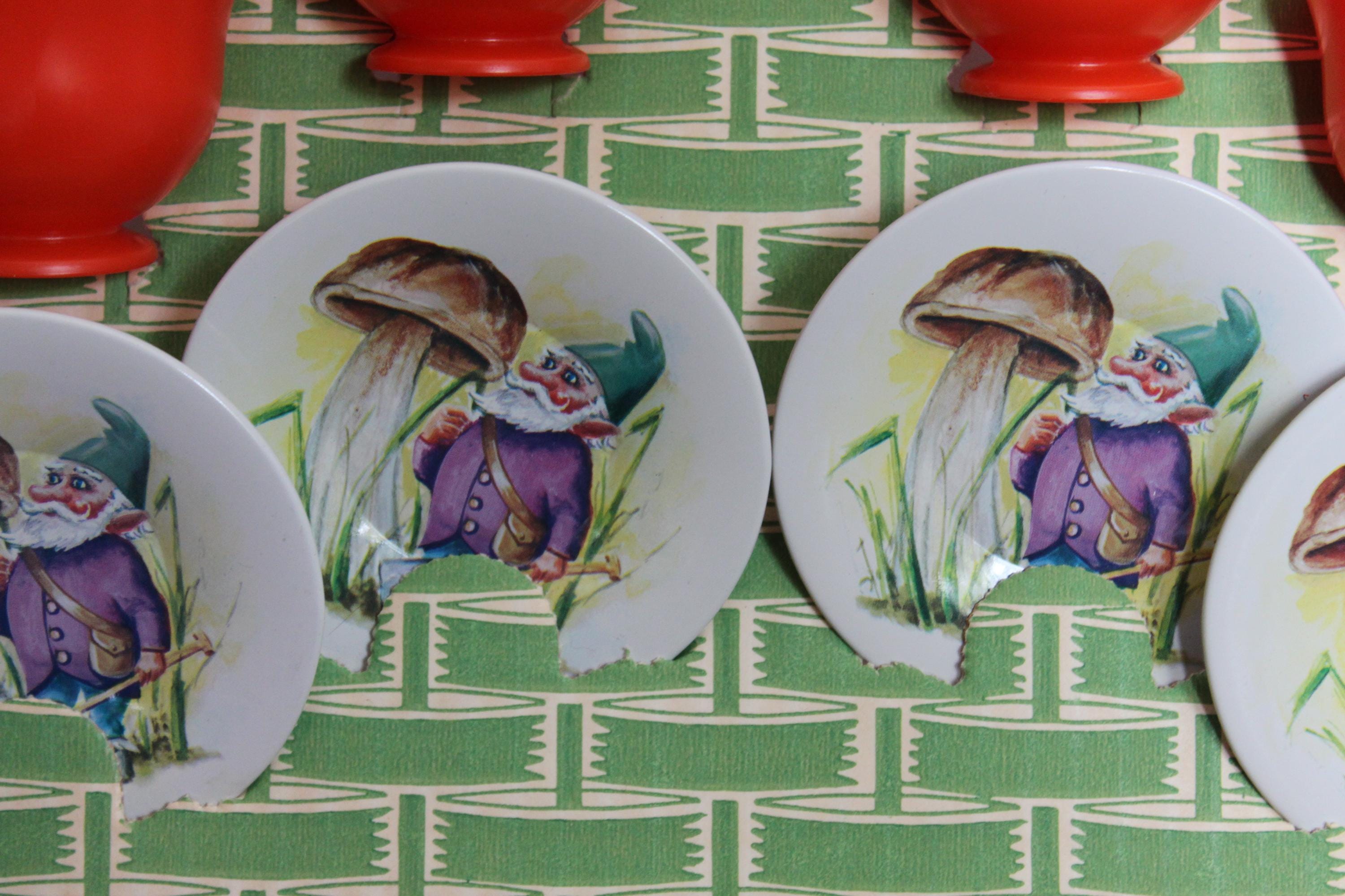 Vintage Gnome and Mushroom Childs Tea Set. Wolverine Toy, MINT ...
