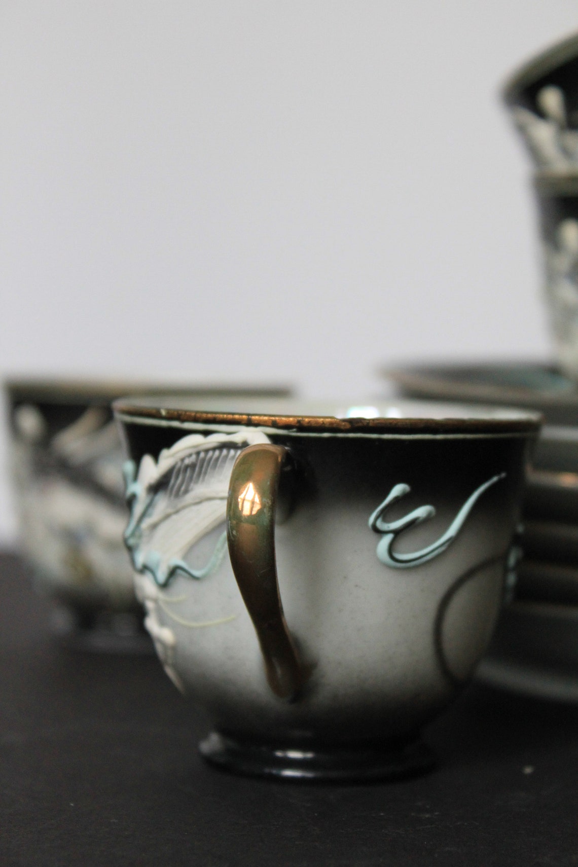Japanese Dragon Tea Cups for Vintage Oriental Decor. Set of 6 | Etsy