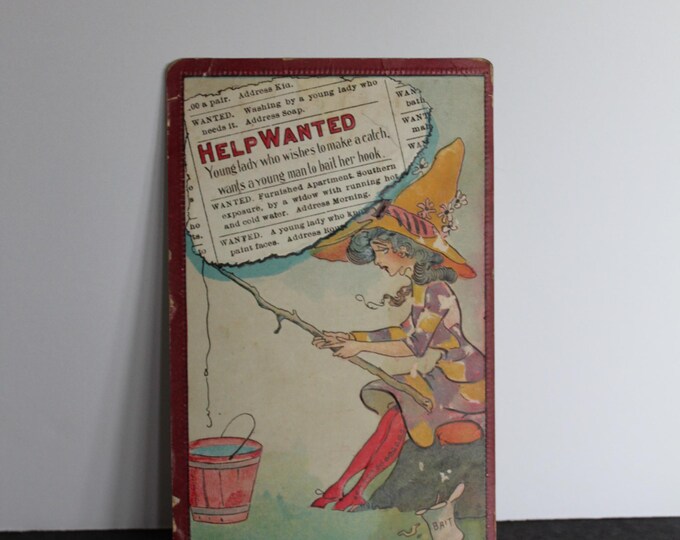 Vintage Witch Post Card. 1909, Excellent Condition, Help Wanted, Make A ...