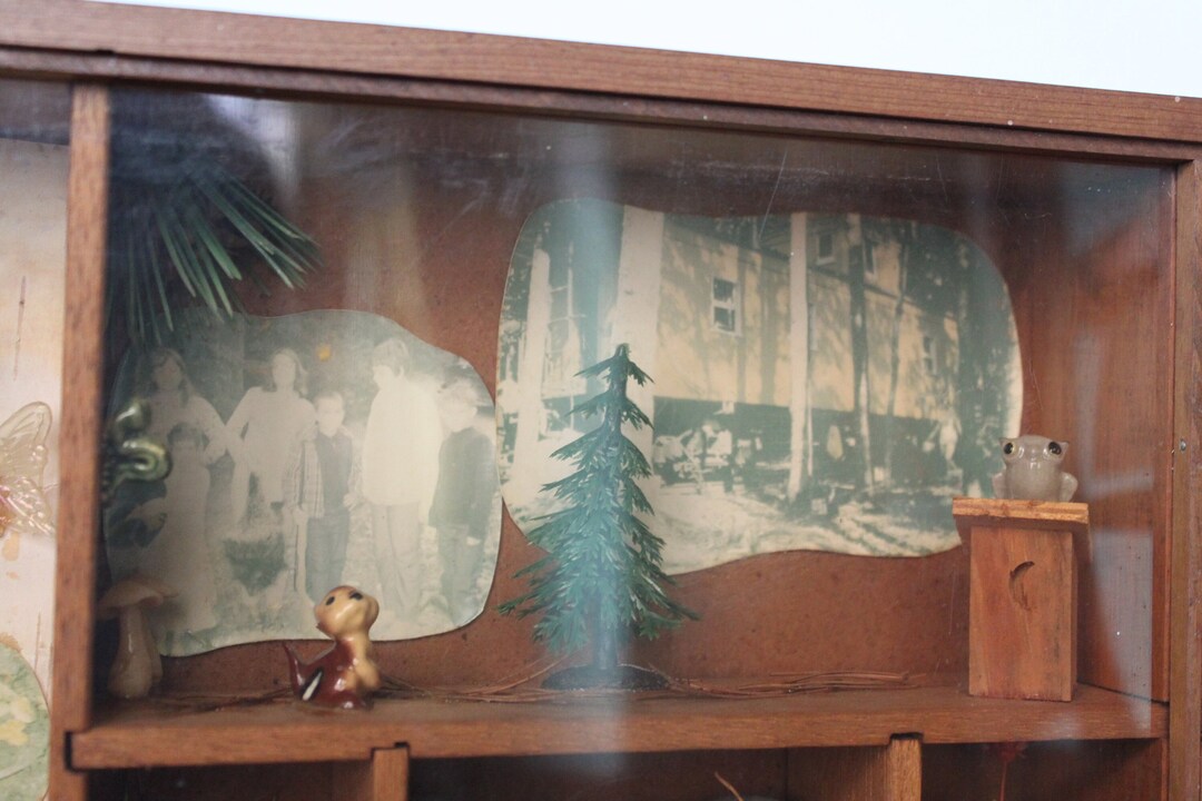 Vintage Woodland Shadow Box Diorama. Cottagecore Wall Decor, Forest ...
