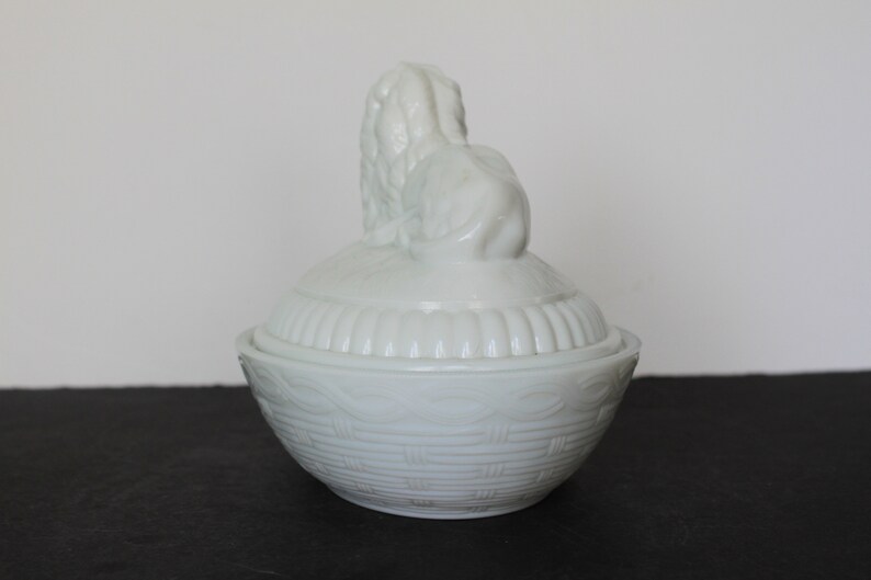 Vintage Milk Glass Lion Container. Westmoreland Glass WRONG - Etsy