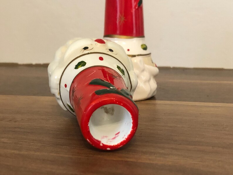 Vintage Santa Claus Head Candlestick Holders. Commodore, Made in Japan ...