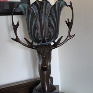 Vintage Bronze Figural Deer Urn. Antique Bronze, Unique, Rare, HTF, on ...