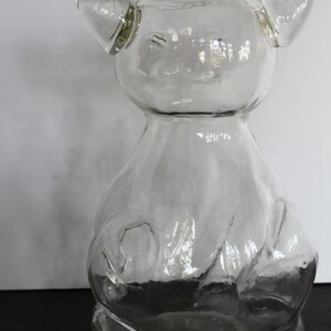 Vintage Clear Glass Cat Vase. WMG Copyright, Grandmacore Mantel Decor ...