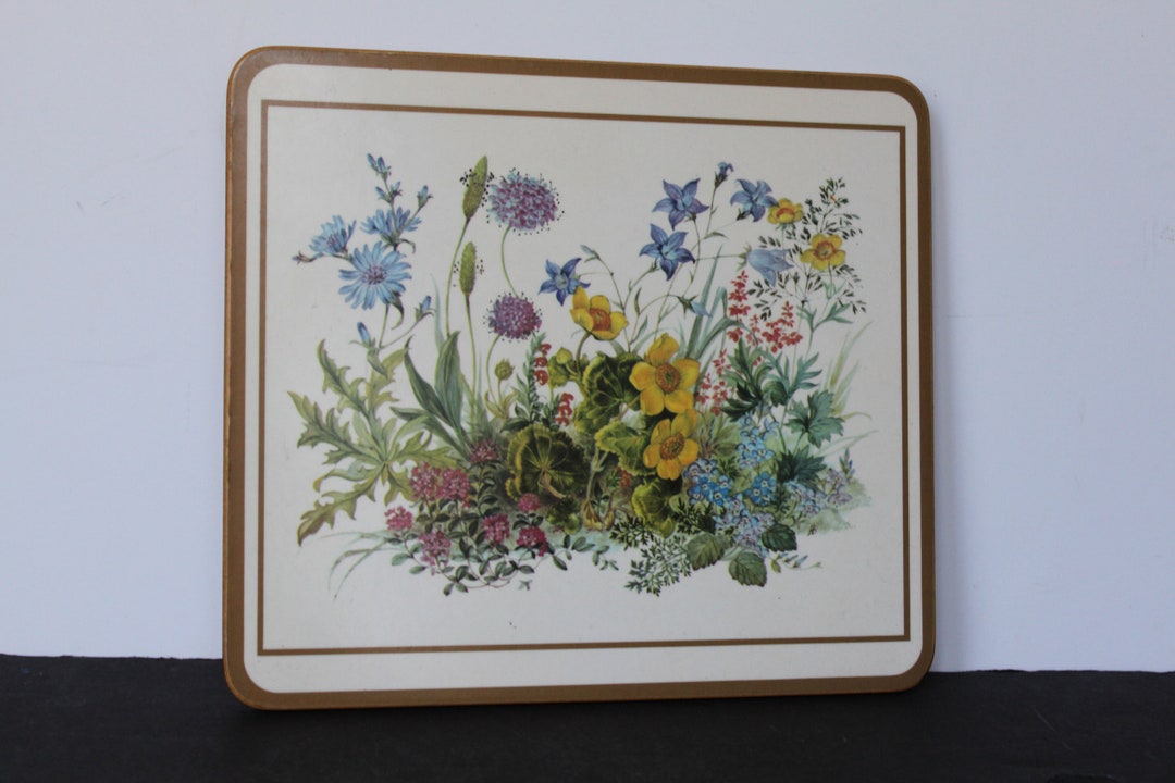 Vintage Small Floral Display Trivet. Pimpernel, Made in England, Wild ...