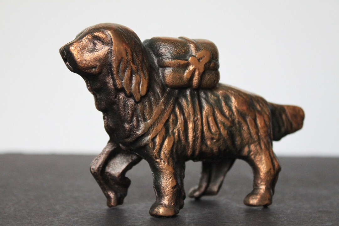 Vintage Metal Dog Bank. Saint Bernard, Cast Bronze Bank, Rustic Cabin ...
