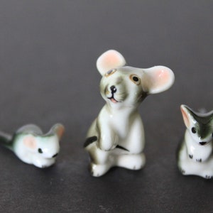 Miniature Mouse Collection for Vintage Diorama Crafting. Mini Mother ...