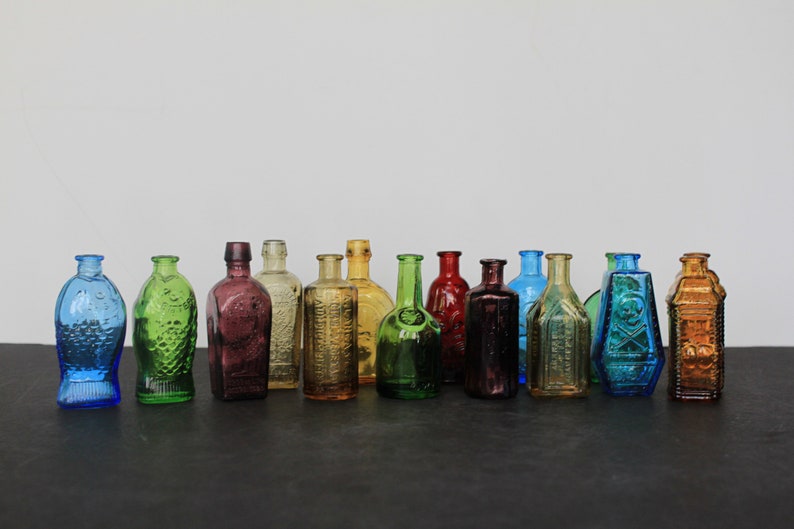 Vintage Miniature Glass Bottle. Choose 1, Cute Gift for A Collector ...