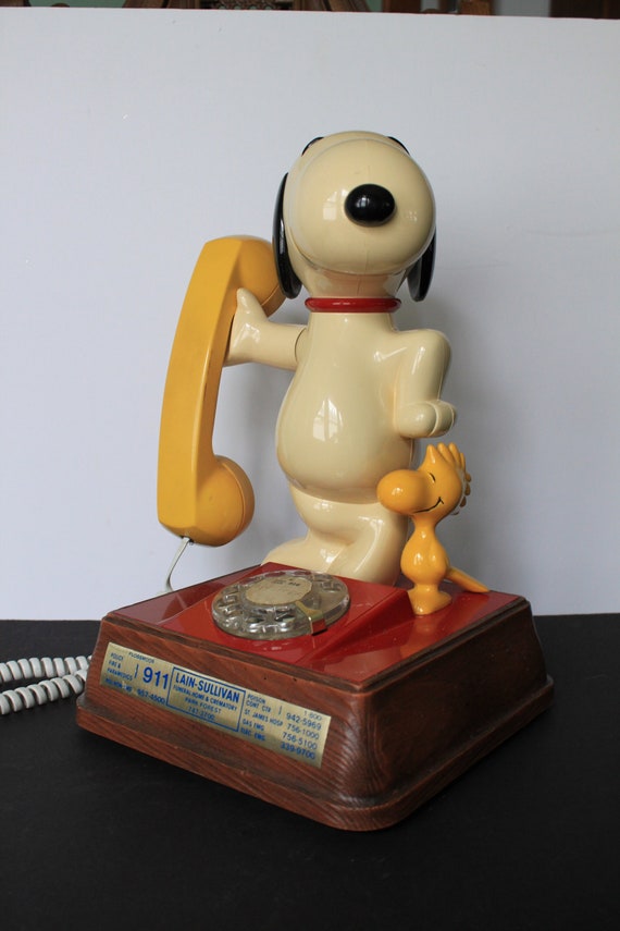 Snoopy Rotary Telephone for Vintage Office Man Cave Decor. | Etsy