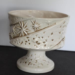 Vintage Inarco Starburst Planter. White Ceramic, Pedestal Base, MINOR ...
