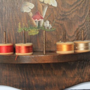 Vintage Mushroom Wall Hanging. Grandmacore Sewing Room Decor, Wooden ...