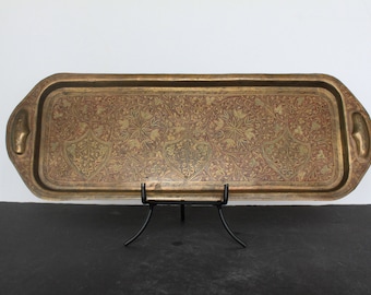 Brass Ornate Tray - Etsy