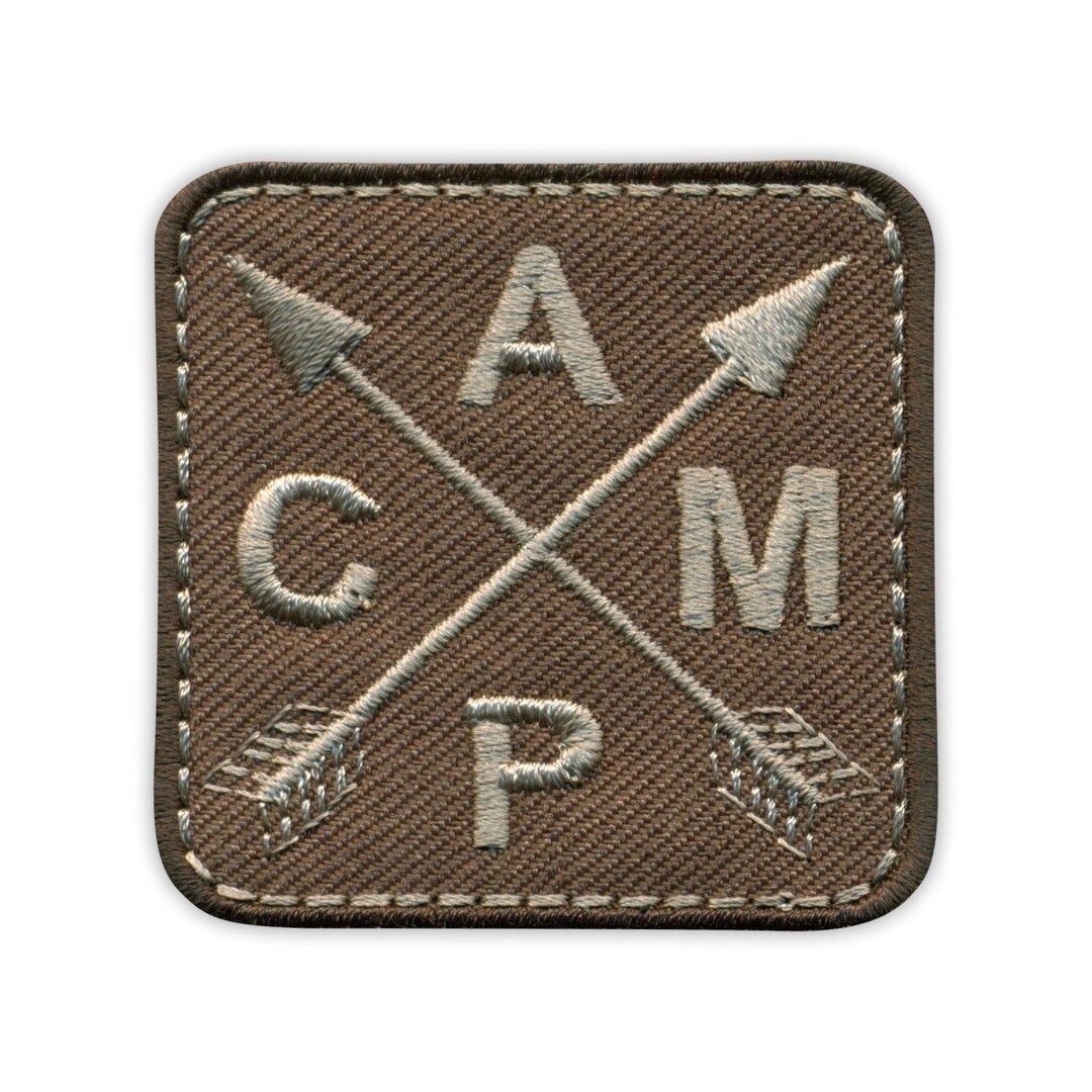 Crossed Arrows - CAMP - Embroidered Patch / Badge, Iron On, Sew on ...
