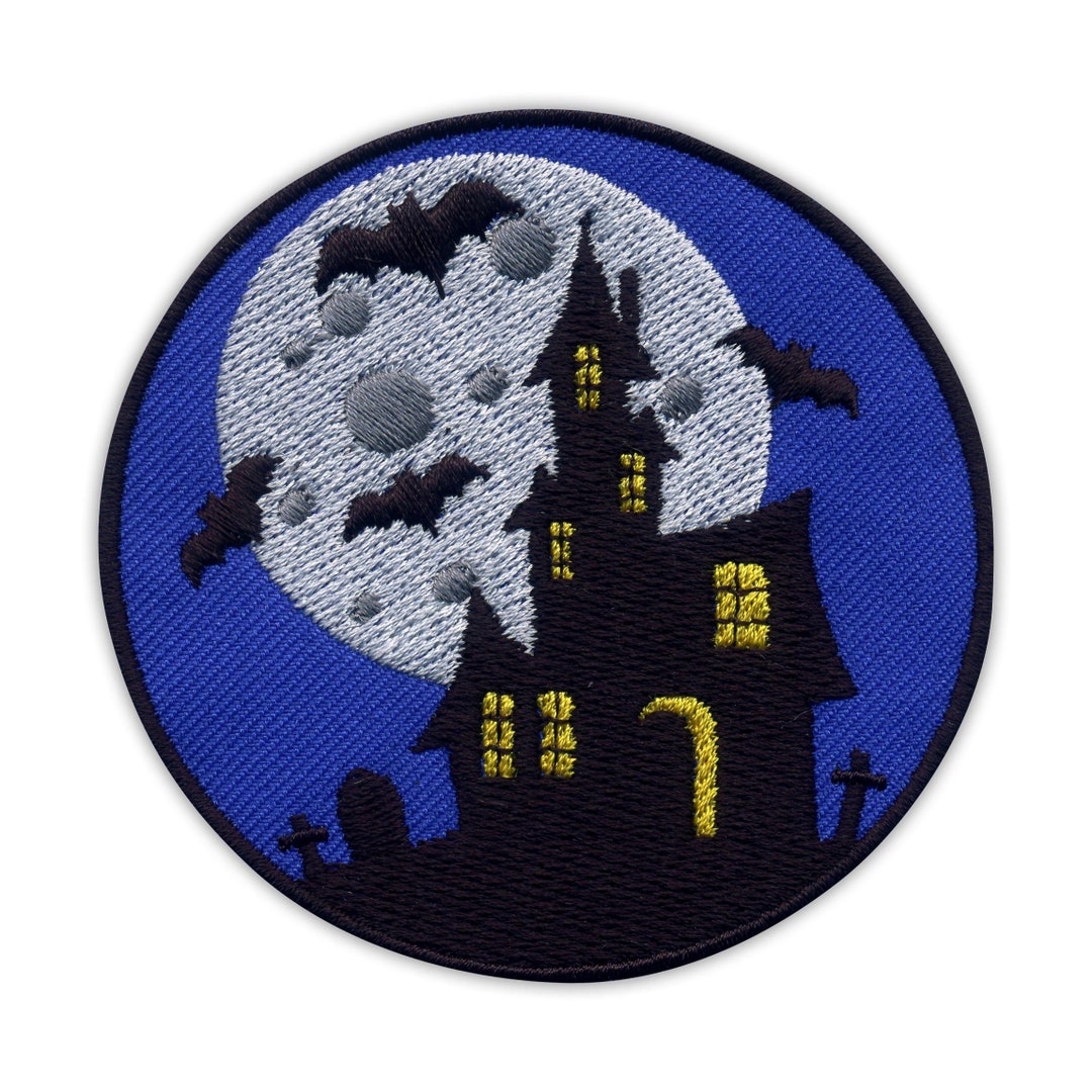 Haunted House - Embroidered Patch / Badge, Iron On, Sew on - Patchion ...