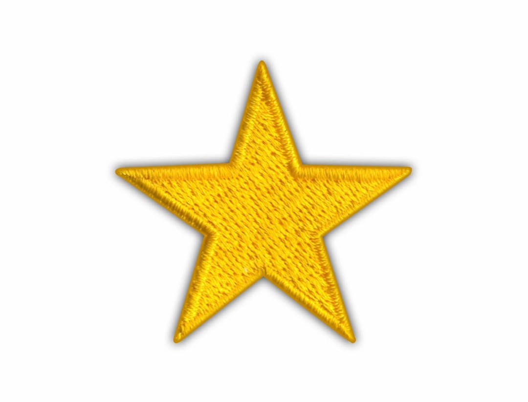 Star - Yellow - Embroidered Patch / Badge - Patchion Patches - Etsy
