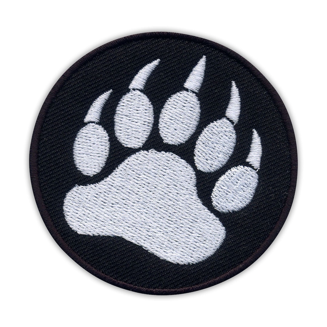 Paw of Grizzly Bear - Embroidered Patch / Badge, Iron On, Sew on ...