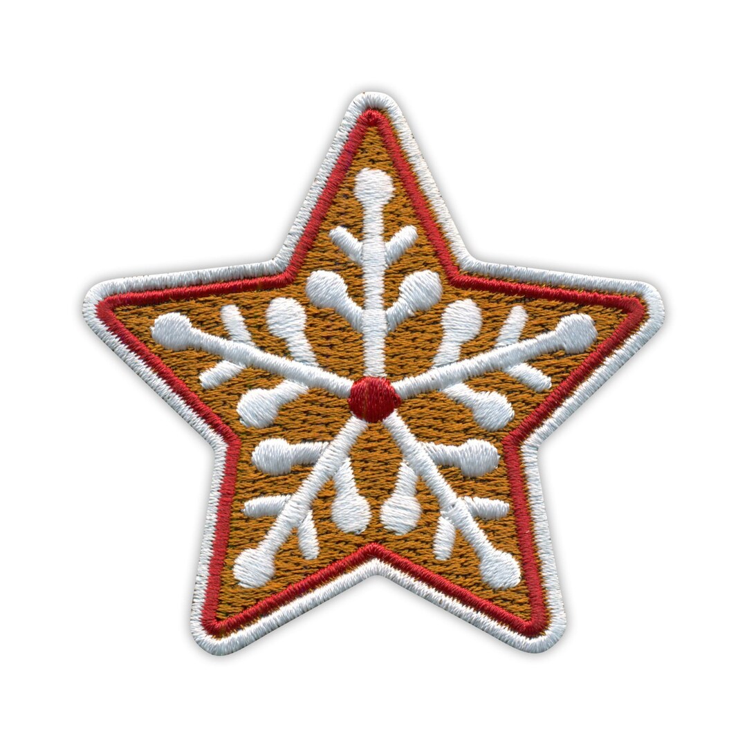 Gingerbread STAR Embroidered Patch / Badge Patchion Patches - Etsy