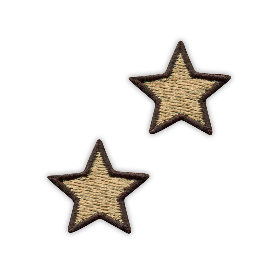 Set of 2 Little Stars Sand Beige Embroidered Patch / Badge Patchion ...