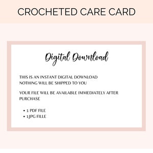 Printable Crochet Care Card Hang Tags, Crochet Care Cards Washing ...