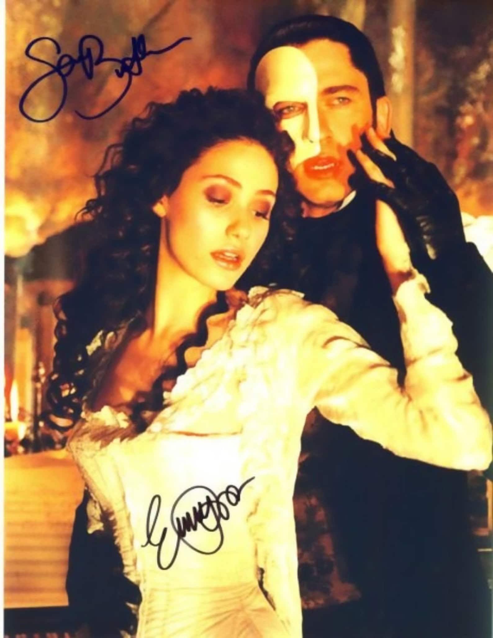 Phantom of the Opera Gerald Butler Emma Rossum Autograph Reprint Photo ...