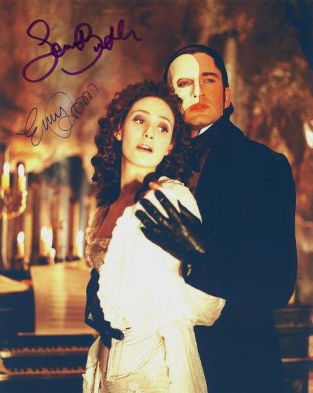 Phantom of the Opera Gerald Butler Emma Rossum Autograph Reprint Photo ...