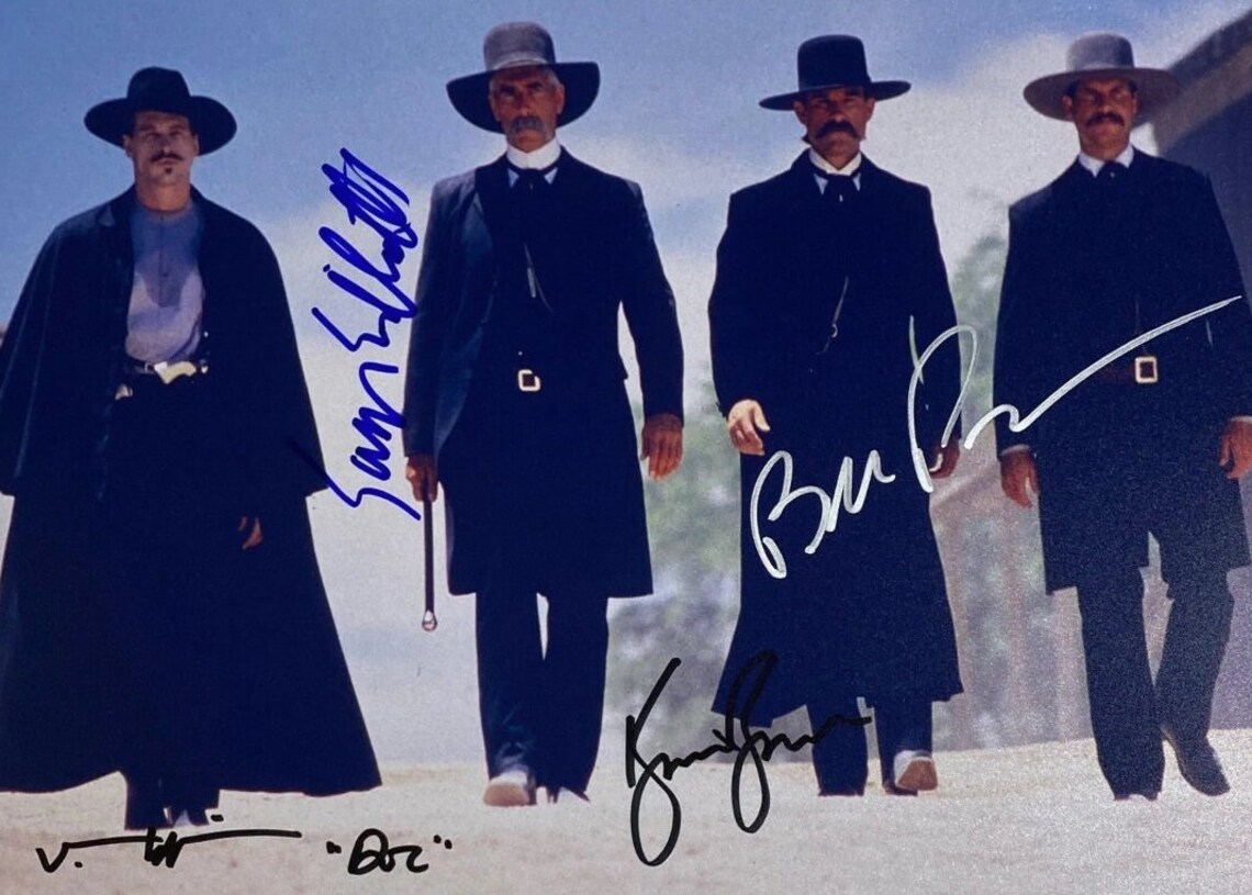 Tombstone Val Kilmer, Bill Paxton, Sam Elliott, Kurt Russell Autograph ...