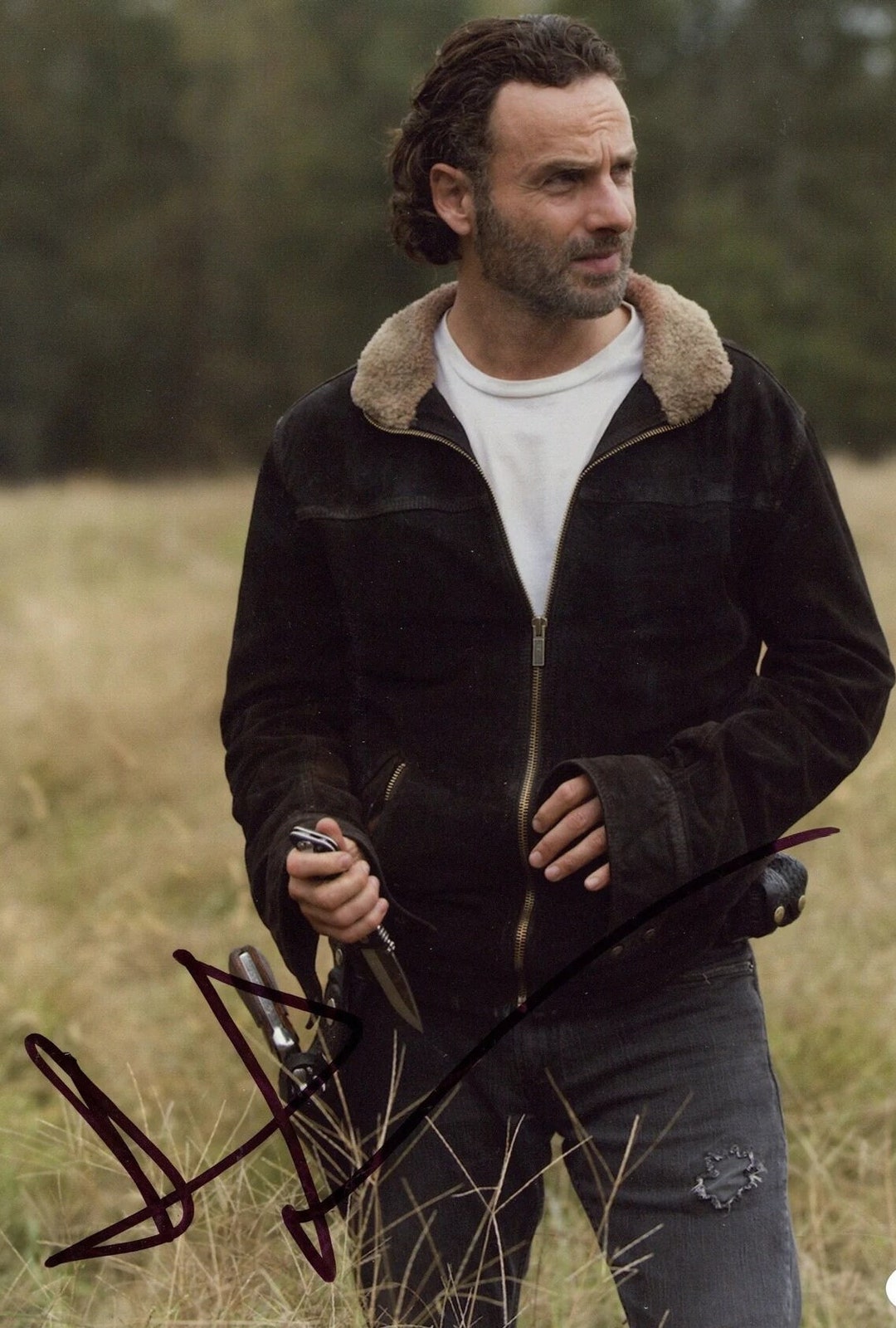 The Walking Dead Andrew Lincoln Rick Grimes Autograph Reprint Photo ...
