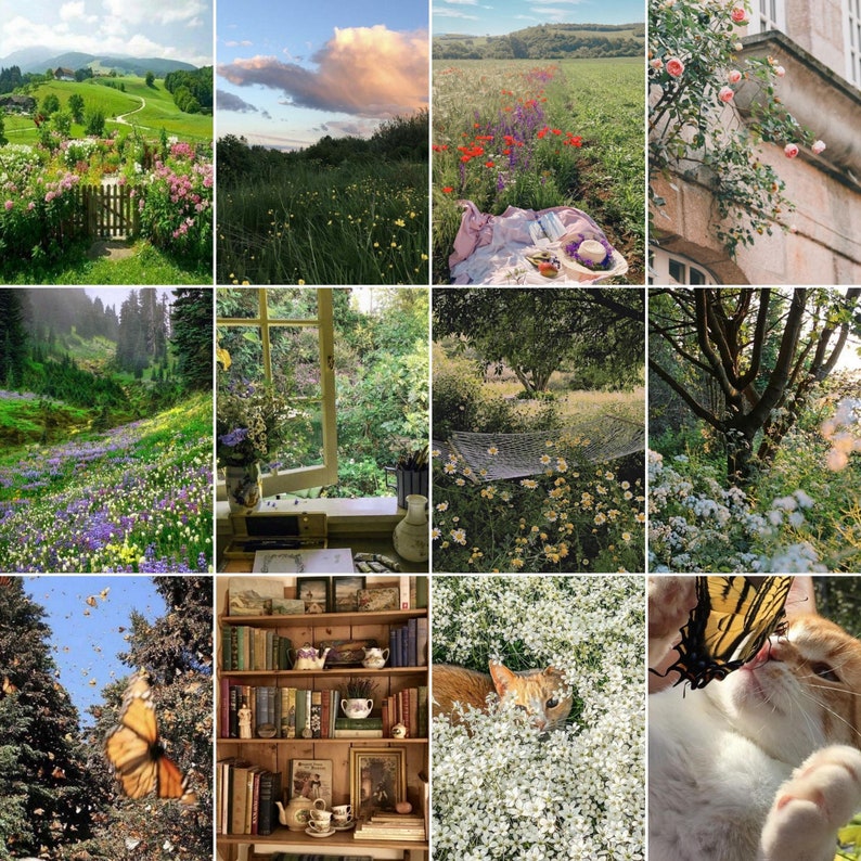 Cottagecore Wall Collage Prints Wall Collage Kit Aesthetic - Etsy