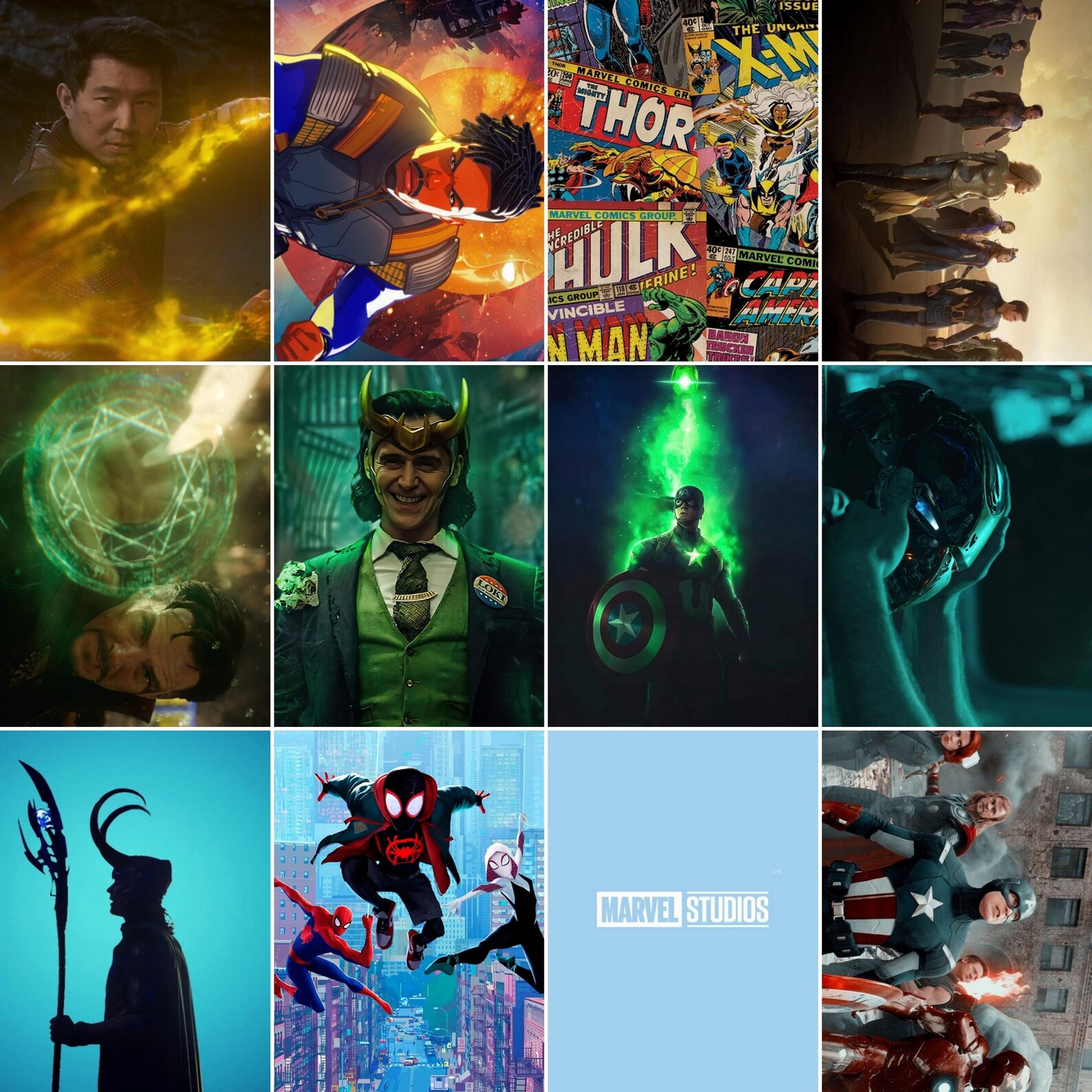 Marvel Wall Collage Printsmarvel Wall Collage Kitavengers - Etsy