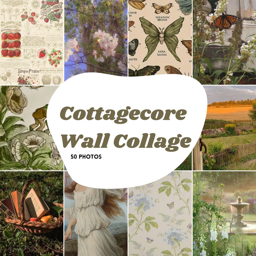 Cottagecore Wall Collage Prints, Wall Collage Kit, Aesthetic Room Decor ...