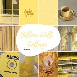 Yellow Wall Collage Prints Wall Collage Kit Teen Bedroom - Etsy