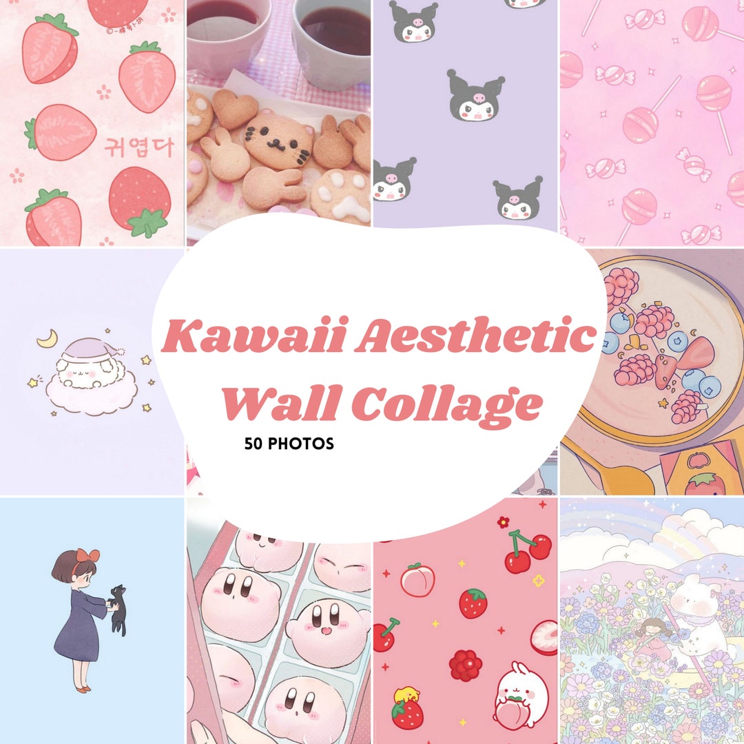 Kawaii Wall Collage Prints Cute Collage Kit Cute Bedroom - Etsy