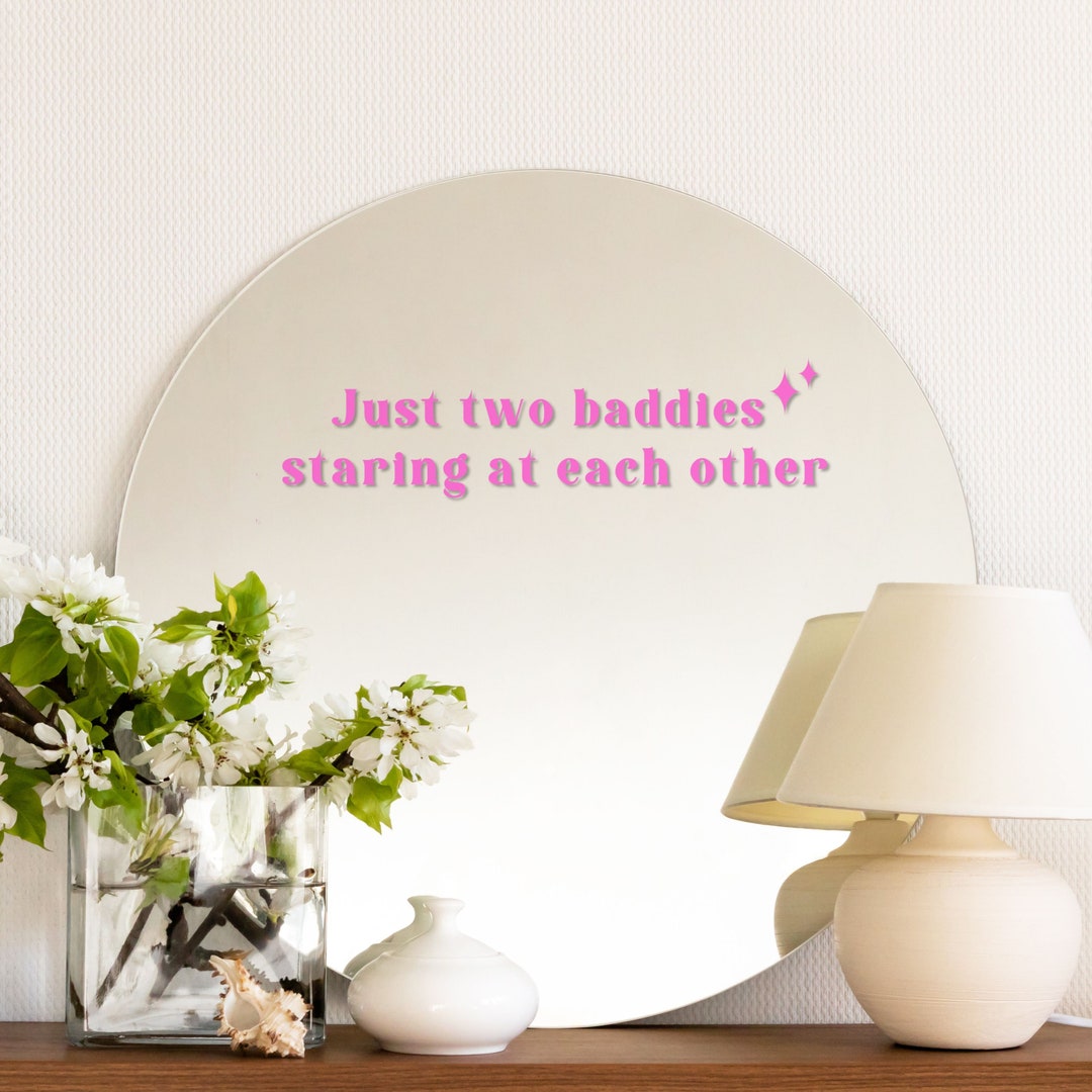 Just 2 Baddies Mirror Sticker, Vinyl Mirror Sticker, Rearview Mirror ...