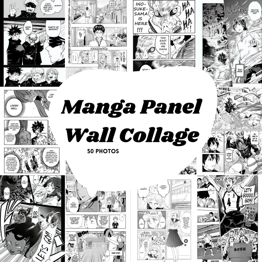 Manga Panel Wall Collage, Manga Wall Collage Kit, Anime Room Decor ...