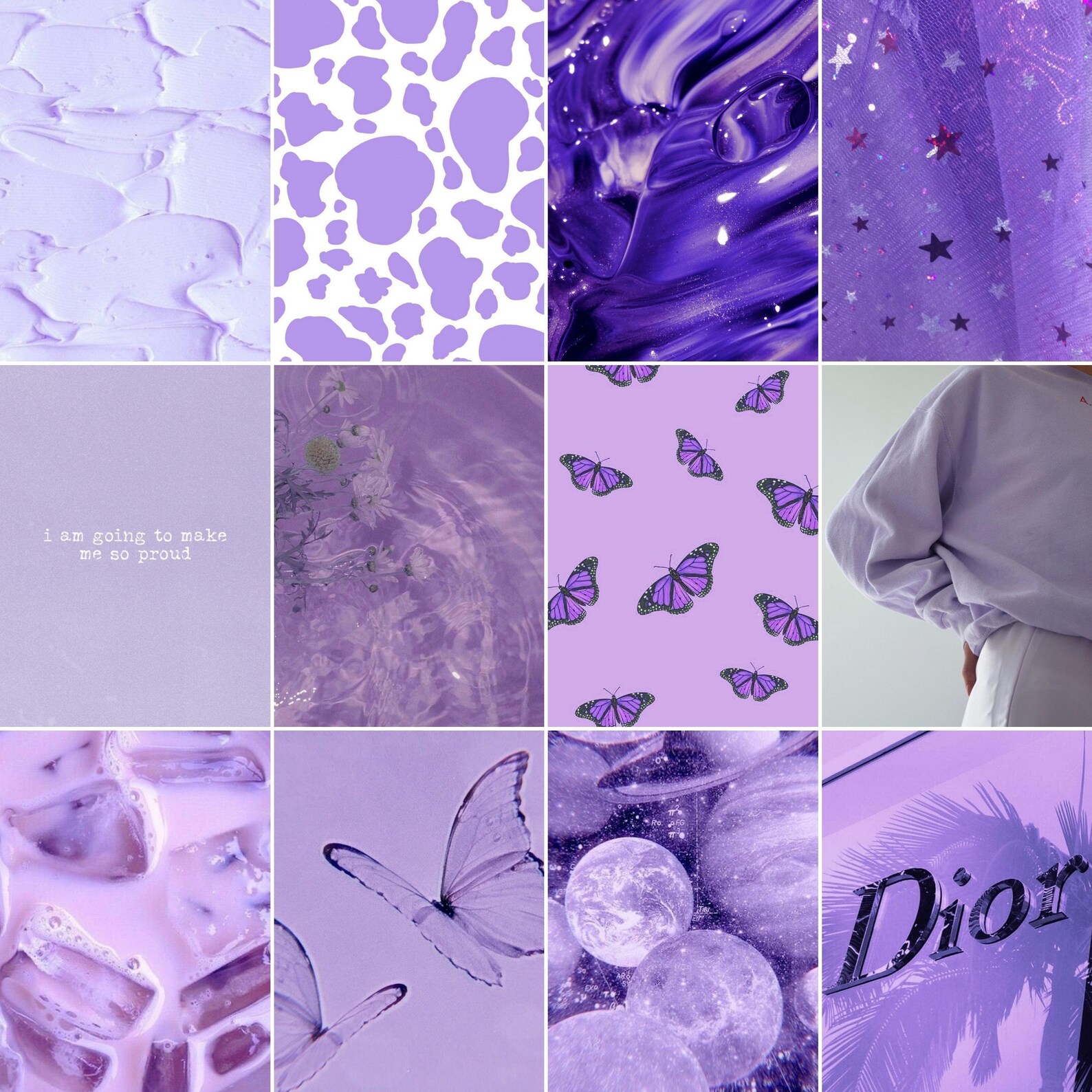 Purple Wall Collage Prints Wall Collage Kit Teen Bedroom - Etsy