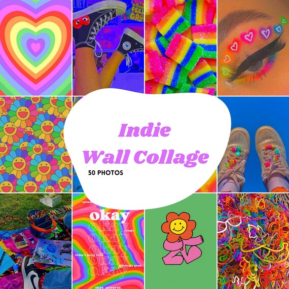 Indie Wall Collage Prints Indie Wall Collage Kit Teen - Etsy