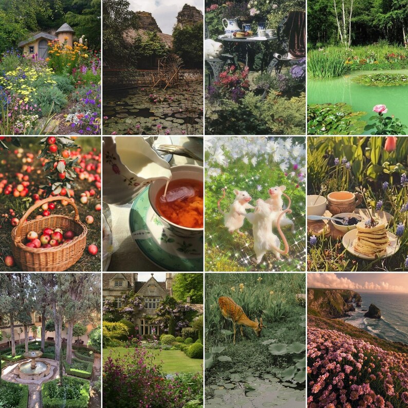 Cottagecore Wall Collage Prints Wall Collage Kit Aesthetic | Etsy